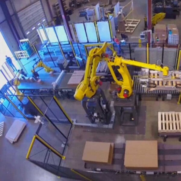 Palletizing/depalletizing with industrial robots - Imark Sistem